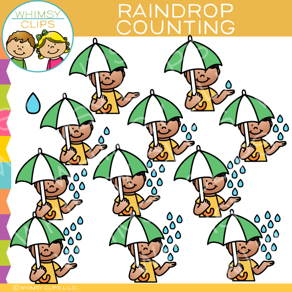 Raindrop Counting Clip Art – Whimsy Clips