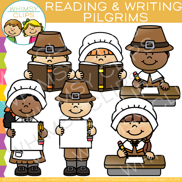 Reading and Writing Pilgrims Clip Art – Whimsy Clips