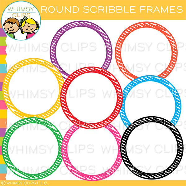 Round Scribble Frames – Whimsy Clips