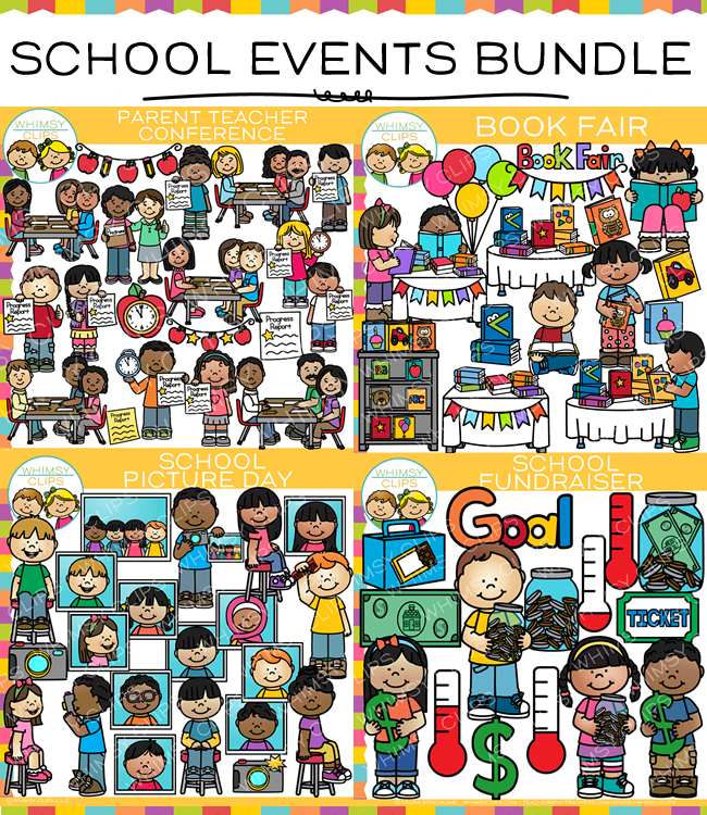 Events from School Clip Art Bundle – Whimsy Clips