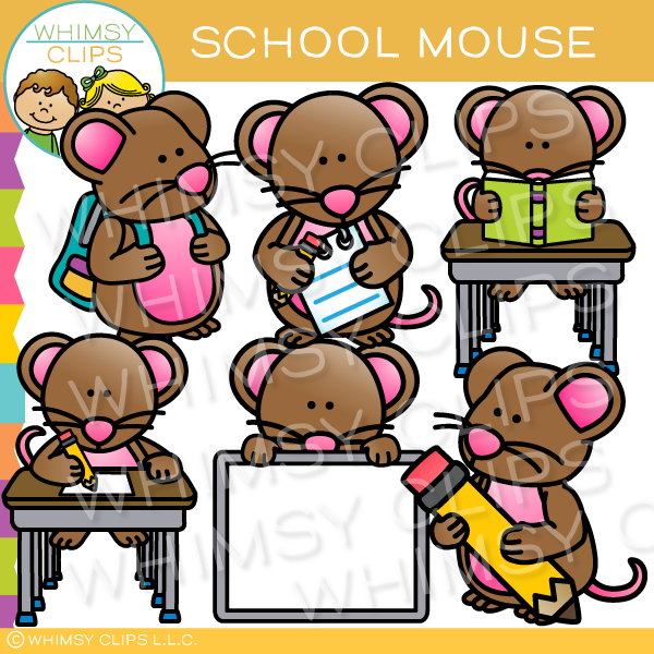 School Mouse Clip Art – Whimsy Clips