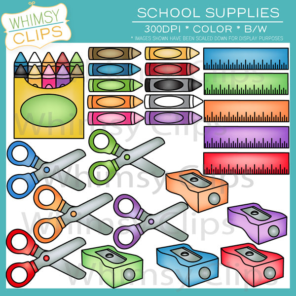 School Supplies Clip Art – Whimsy Clips