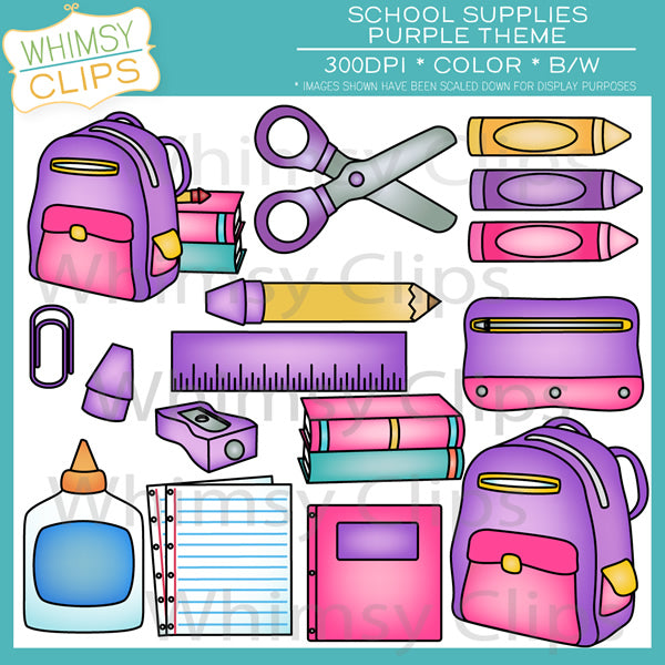 School Supplys Clip Art Pack