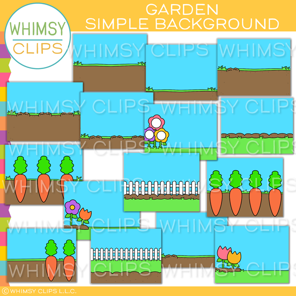Simple Garden Backgrounds – Whimsy Clips