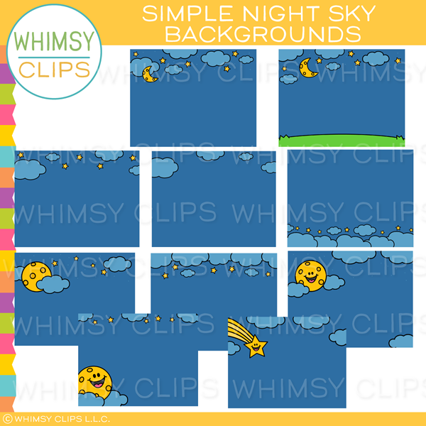 Simple Night Sky Backgrounds – Whimsy Clips