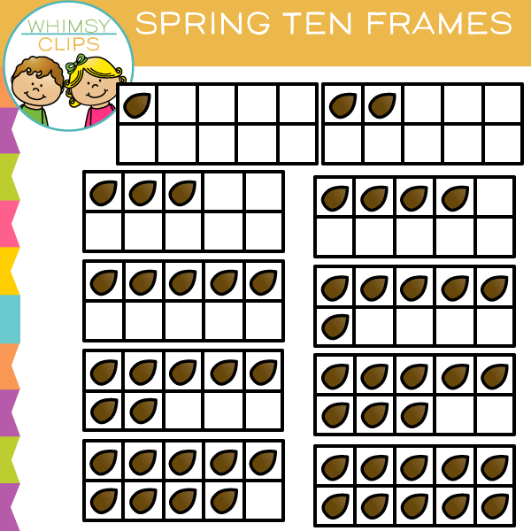 Spring Ten Frame Clip Art – Whimsy Clips