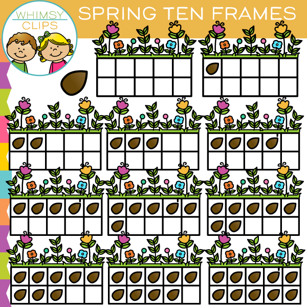 Spring Ten Frame Clip Art – Whimsy Clips
