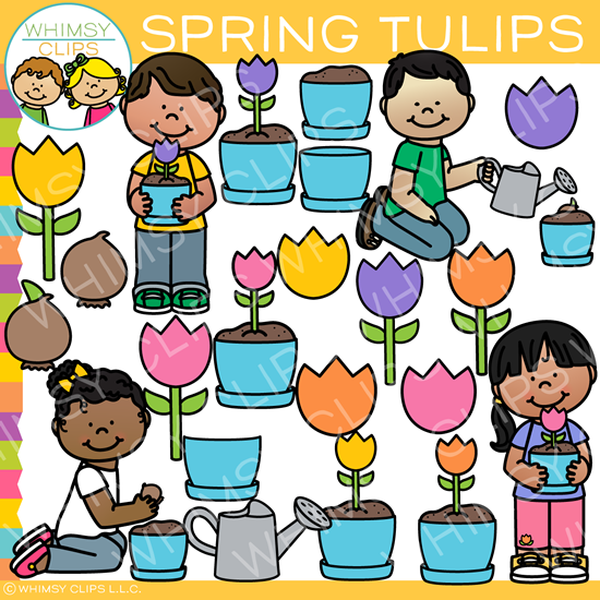 Spring Tulips Clip Art – Whimsy Clips
