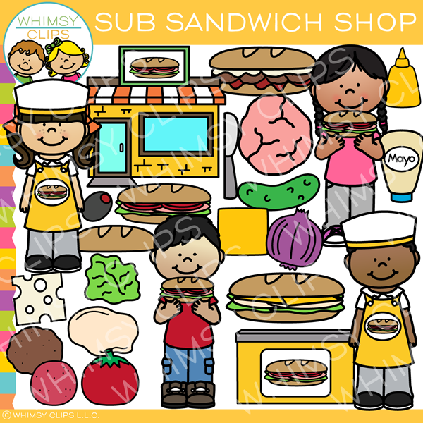 Sub Sandwich Shop Clip Art – Whimsy Clips