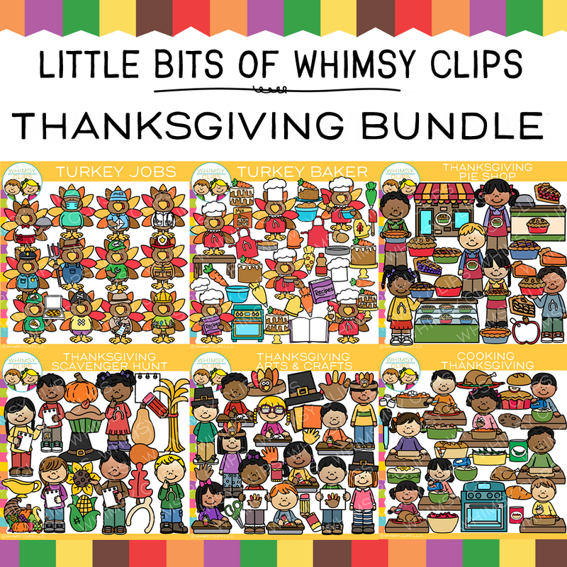Little Bits of Whimsy Clips: Fun Thanksgiving Clip Art Bundle – Whimsy ...