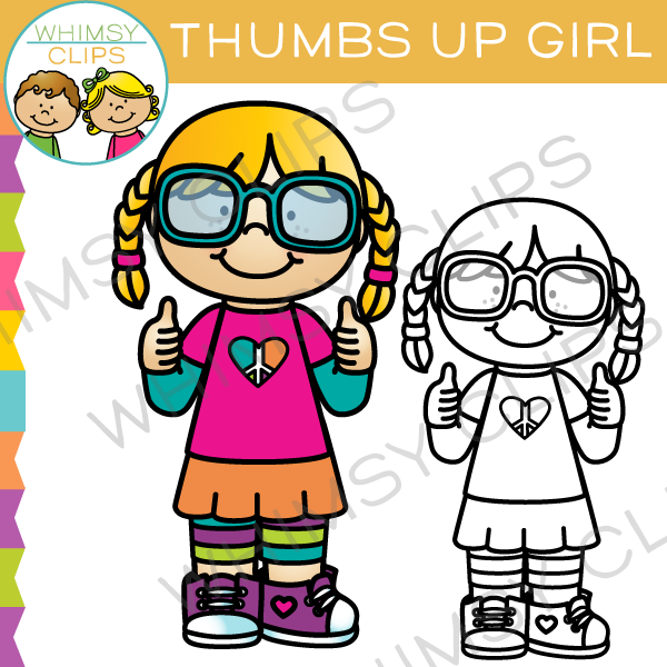 Thumbs Up Girl Clip Art – Whimsy Clips