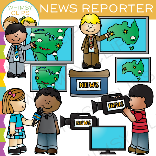 TV News Reporter Clip Art – Whimsy Clips