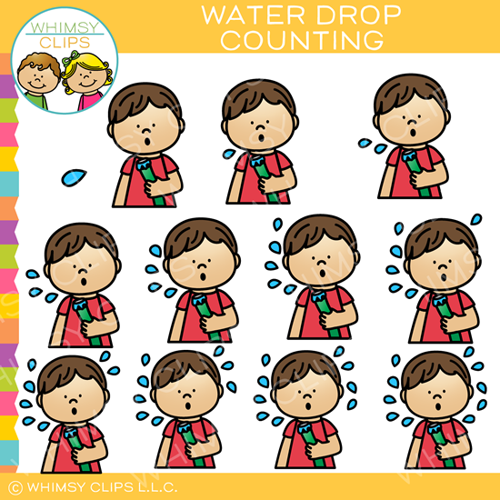 Water Drop Counting Clip Art, Images & Illustrations | Whimsy Clips