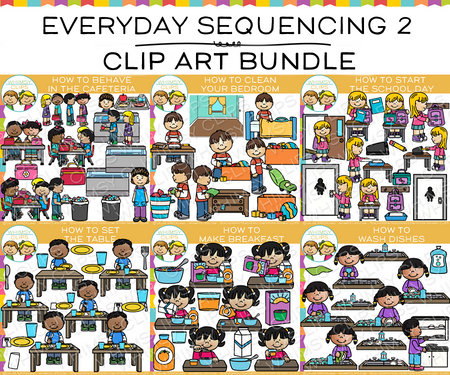 Everyday Sequencing Clip Art Bundle - SET TWO – Whimsy Clips