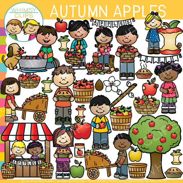 Autumn Apples Clip Art – Whimsy Clips
