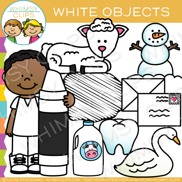 White Color Objects Clip Art – Whimsy Clips