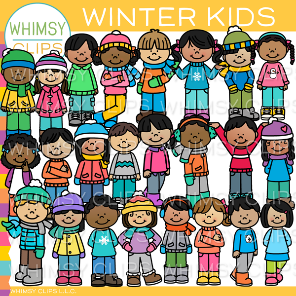 Winter Season Kids Clip Art – Whimsy Clips