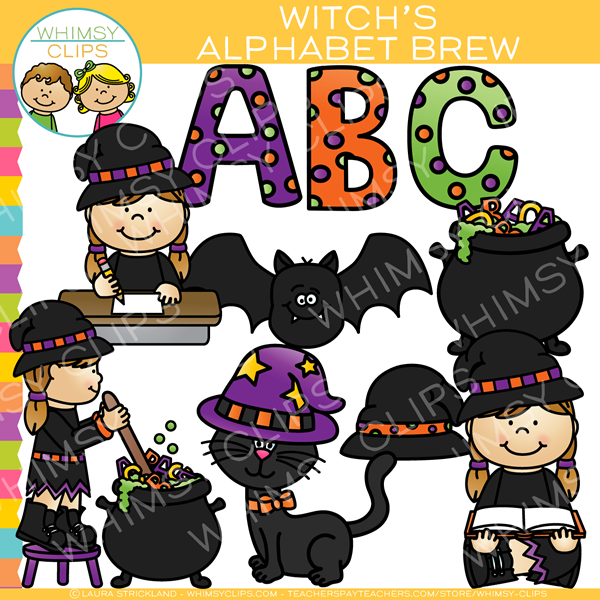 Witch's Alphabet Brew Clip Art – Whimsy Clips